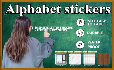 Amazon Sheets Letter Stickers Alphabet Stickers Inch Vinyl Self Adhesive Sticker