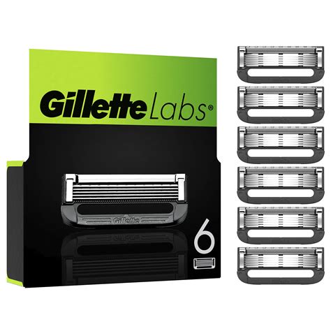 Gillette Labs Razor Blades Men Pack Of 6 Razor Blade Refills Compatible With Gillettelabs With