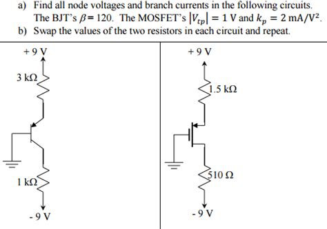 Find All Node Voltages And Branch Currents In The Chegg Com