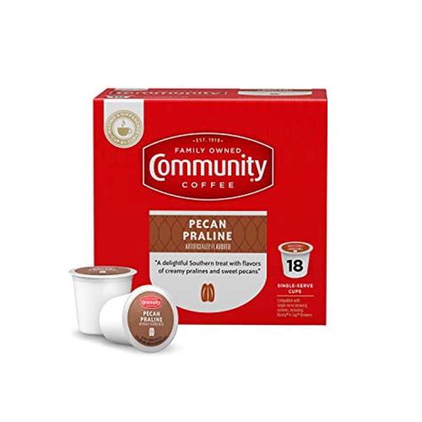 Community Coffee Pecan Praline Flavored Medium Roast Single Serve K Cup