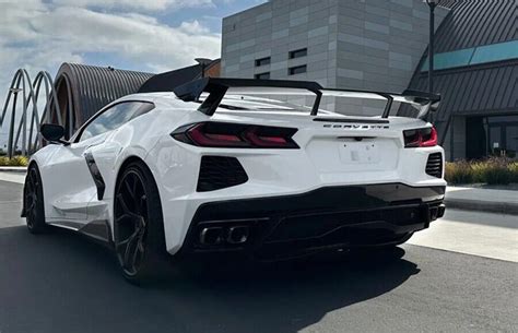 Wickerbill High Wing 2 Piece Black 2020 2024 Chevrolet Corvette Gt