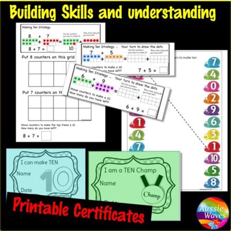 Maths Addition Strategies Making Ten Activities Australian Teachers