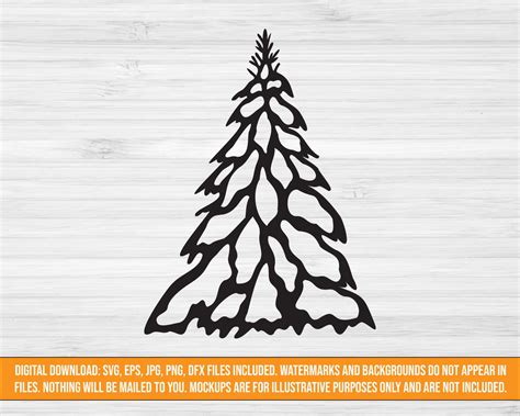 Snow Covered Christmas Tree SVG File Svg Png Eps Dxf And Files Cute Christmas Theme