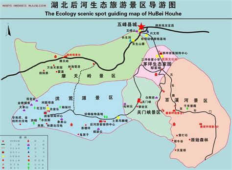 后河旅游地图 湖北旅游地图库