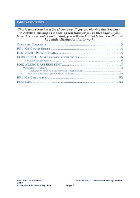 Chcccs004 Assess Co Existing Needs Rpl Kit Desklib