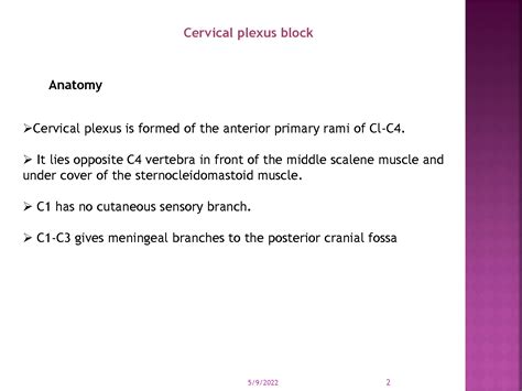 SOLUTION Cervical Plexus Block Studypool