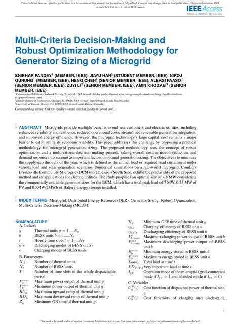 Pdf Multi Criteria Decision Making And Robust Optimization