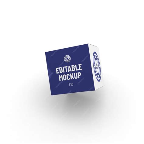 Premium Psd Square Box Packaging Template For Product Design Mockup On Clean Background