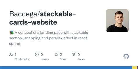 GitHub Baccega Stackable Cards Website A Concept Of A Landing Page