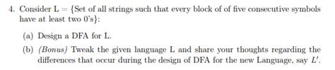 solved consider set of all strings such that every block of