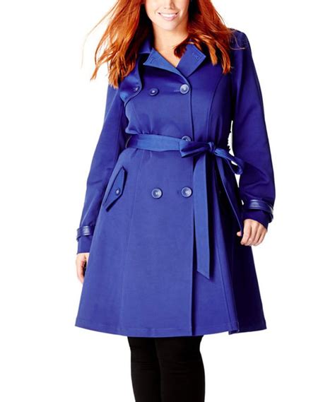 City Chic Royal Corset Back Trench Coat Plus Plus Size Corset