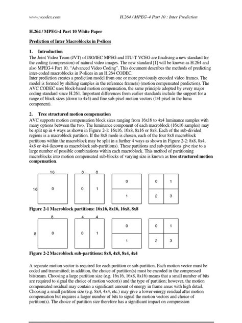 h 264 mpeg 4 part 10 inter prediction pdf h 264 mpeg 4 avc
