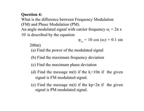 Solved Question 4 What Is The Difference Between Frequency