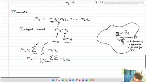 Calculus 3 Centers Of Mass And Moments Of Inertia Youtube