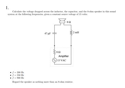 Solved Calculate The Voltage Dropped Across The Inductor