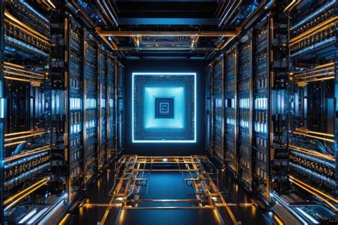 Quantum Computing Circuit With Futuristic Design Super Computer