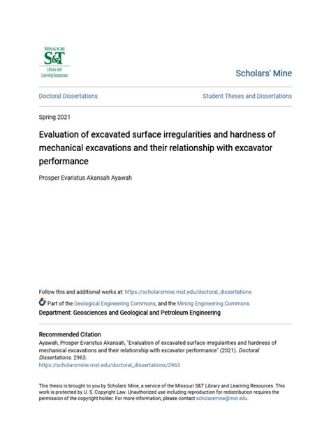 Evaluation Of Excavated Surface Irregularities And Hardness Of Me Pdf Analysis Of Variance
