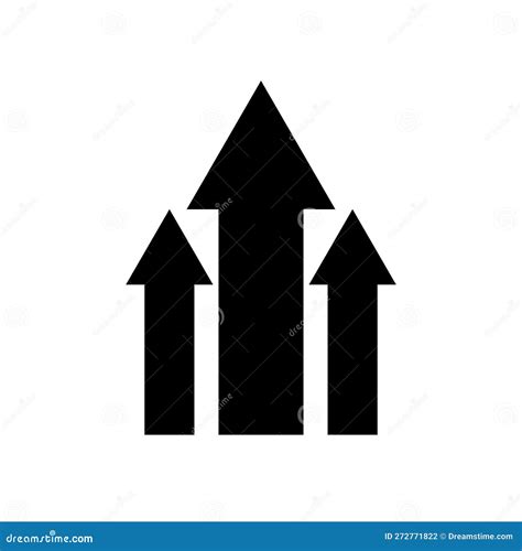 Growth Arrow Up Grow Upward Chart Icon Sign Progress Arrows Business