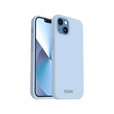 Sign Liquid Silicone Case For Iphone 14 Blue