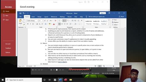 Ms Access 05 Discussing Ms Access Table Form Query Report Youtube