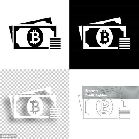 ビットコイン 現金のお金デザイン用アイコン空白白黒の背景 ラインアイコン アイコンのベクターアート素材や画像を多数ご用意 アイコン