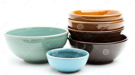 Beautiful Stacked Bowls In Various Colors Artisan Crafted With