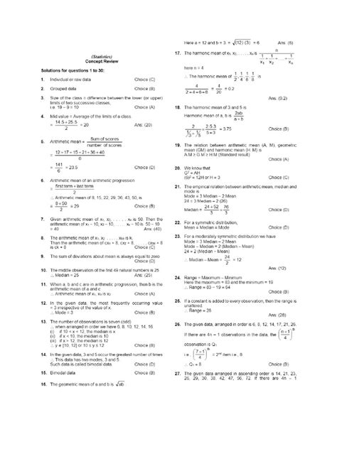 Statistics Answers Pdf