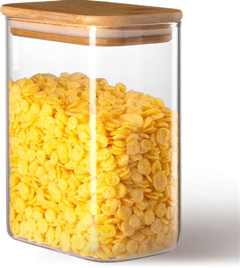 Moladri 37oz 1100ml Rectangle Glass Storage Container With