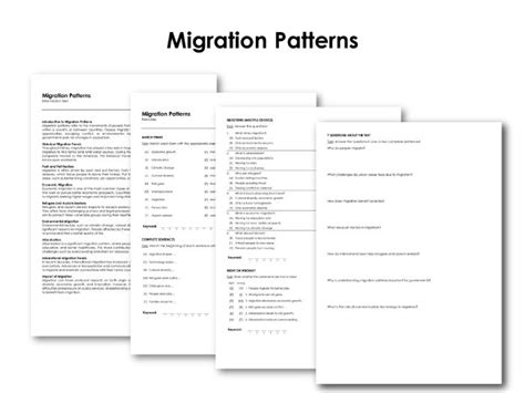 Migration Patterns Teaching Resources