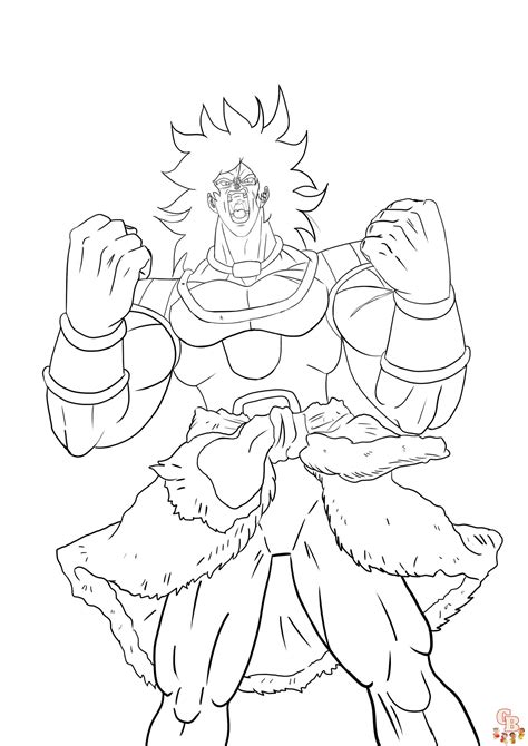Dragon Ball Z Broly Vs Goku Coloring Pages