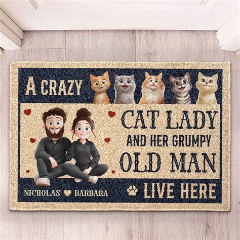 A Crazy Cat Lady And Her Grumpy Old Man New Version Cat Lovers