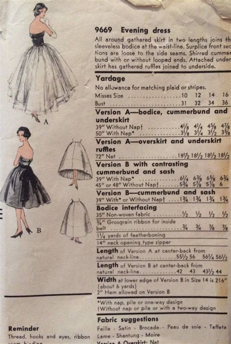 1959 Vintage Vogue Sewing Pattern B34 Evening Dress 1782 Vogue 9669 Etsy