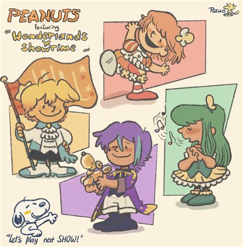 Patk O0 Kamishiro Rui Kusanagi Nene Ootori Emu Snoopy Tenma Tsukasa Woodstock Peanuts