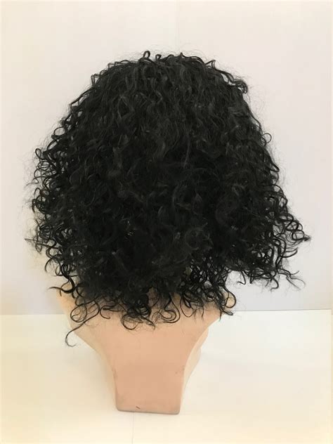 Short Jheri Curl Lace Front Wig Etsy