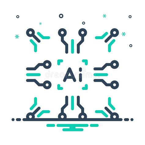 Mix Icon For Artificial Intelligence Cyber And Secure Stock Vector