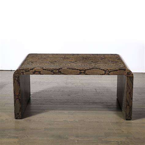 Rare Pair Of Mid Century Waterfall Side Tables In Python Signed Karl