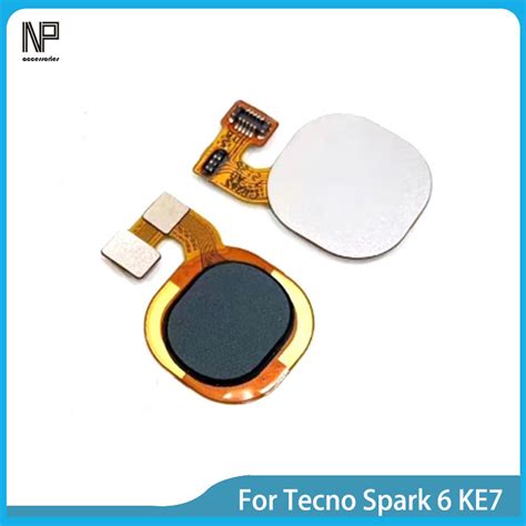 For Tecno Spark 6 Ke7 Home Button Fingerprint Menu Return Key Sensor Flex Cable Shopee Philippines