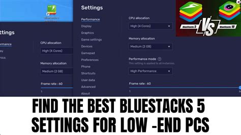 Best Bluestacks Settings For Low End PCs Boost Performance FPS YouTube