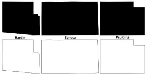 ハーディンポールディングセネカ郡オハイオ州地図ベクトルイラスト落書きスケッチ地図 いたずら書きのベクターアート素材や画像を多数ご用意