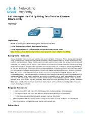 Narjot Kaur Lab Docx Lab Navigate The IOS By Using Tera Term