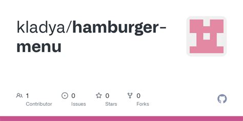 GitHub Kladya Hamburger Menu