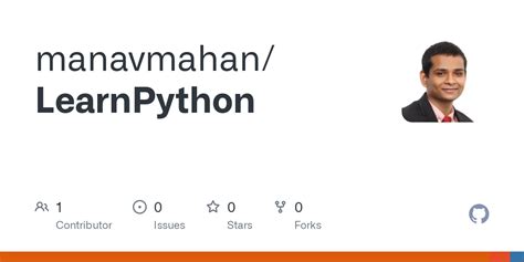 Github Manavmahanlearnpython