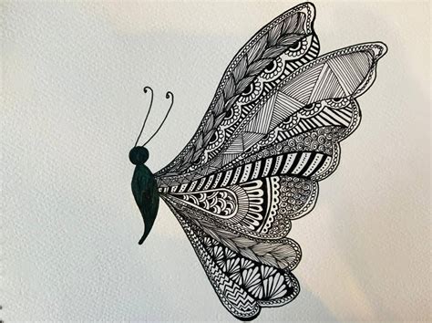 Zentangle Butterfly By Liamcolby On Deviantart