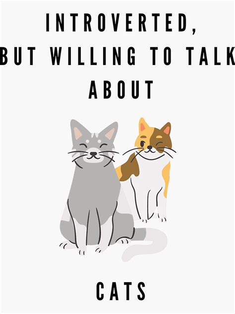 Cat Introvert Sticker For Sale By Selenaj Redbubble