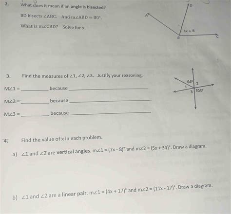 Solved What Does It Mean If An Angle Is Bisected Bd Bisects ∠ Abc