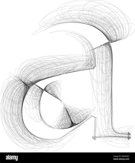 Hand Draw Font Letter A Vector Illustration Stock Vector Image And Art