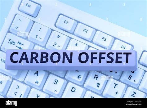 Handwriting Text Carbon Offset Concept Meaning Reduction In Emissions