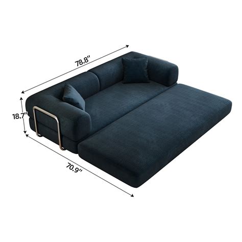 788 Convertible Sleeper Sofa Bed Corduroy Upholstered Modular