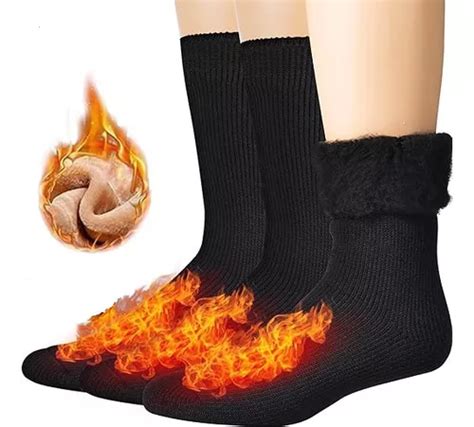 6 Pares Calcetines Termicos Con Polar Gruesos Mujer Cuotas Sin Interés