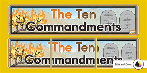 The Ten Commandments Banner Teacher Made Twinkl